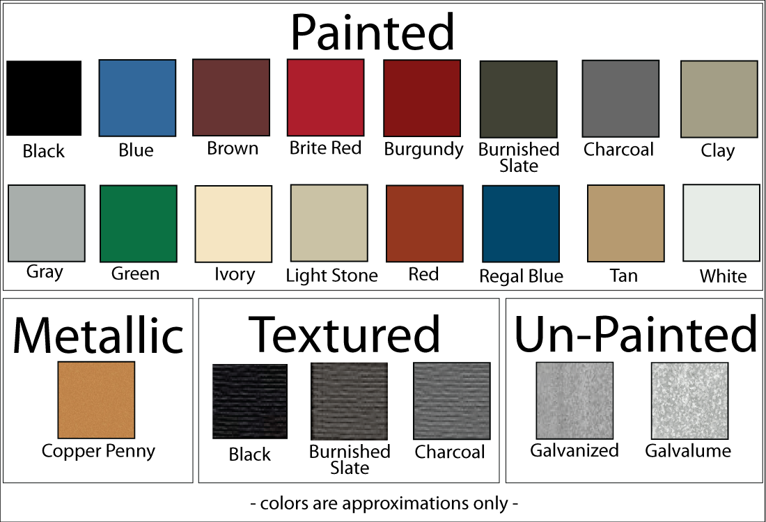 Metal Building Supply Colors